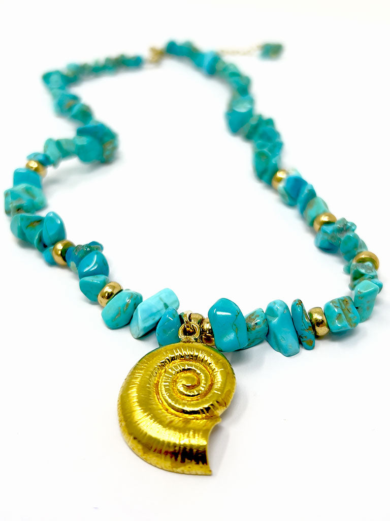 Shelly Turquoise Necklace | CocoIndigo