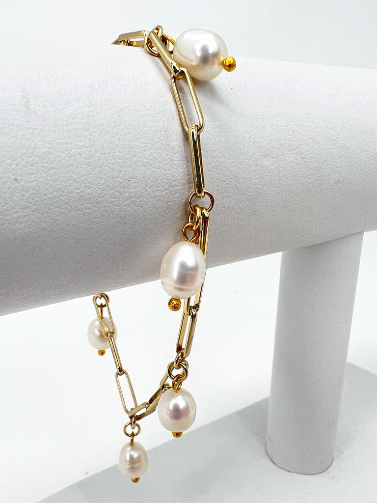 Marie Gold & Pearl Bracelet | CocoIndigo