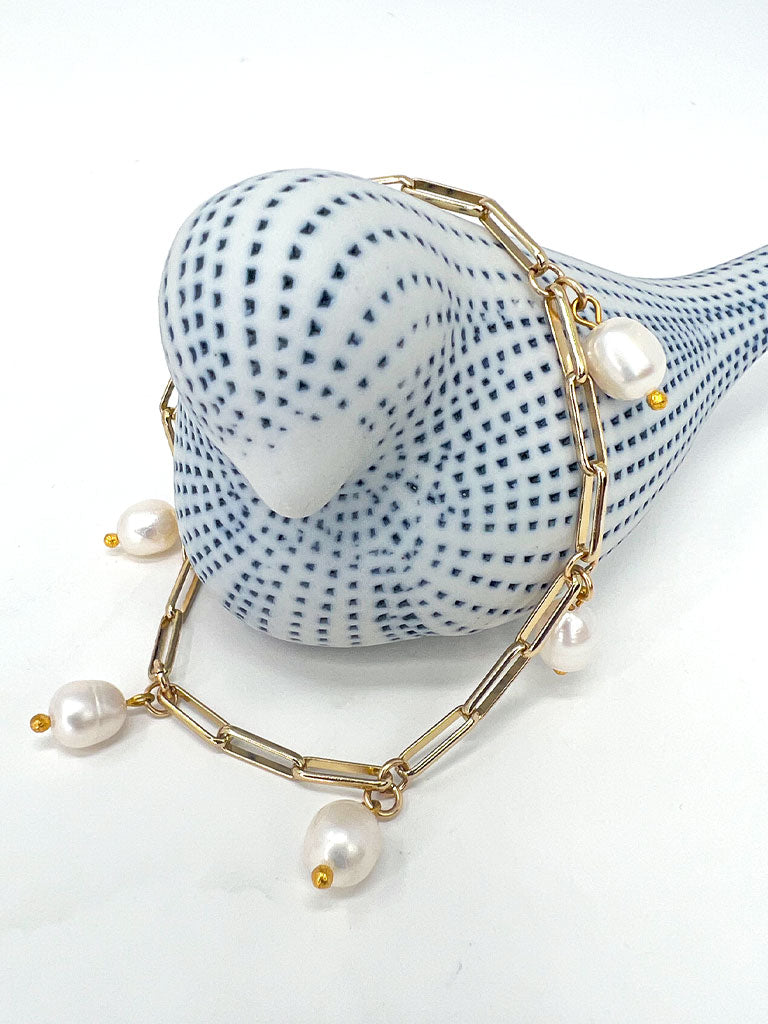 Marie Gold & Pearl Bracelet | CocoIndigo