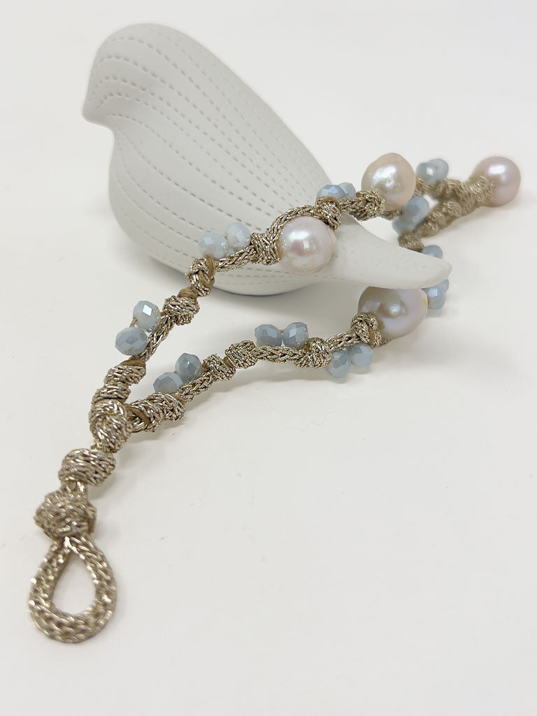 Chalcedony & Pearl Pisco Punch Bracelet | CocoIndigo